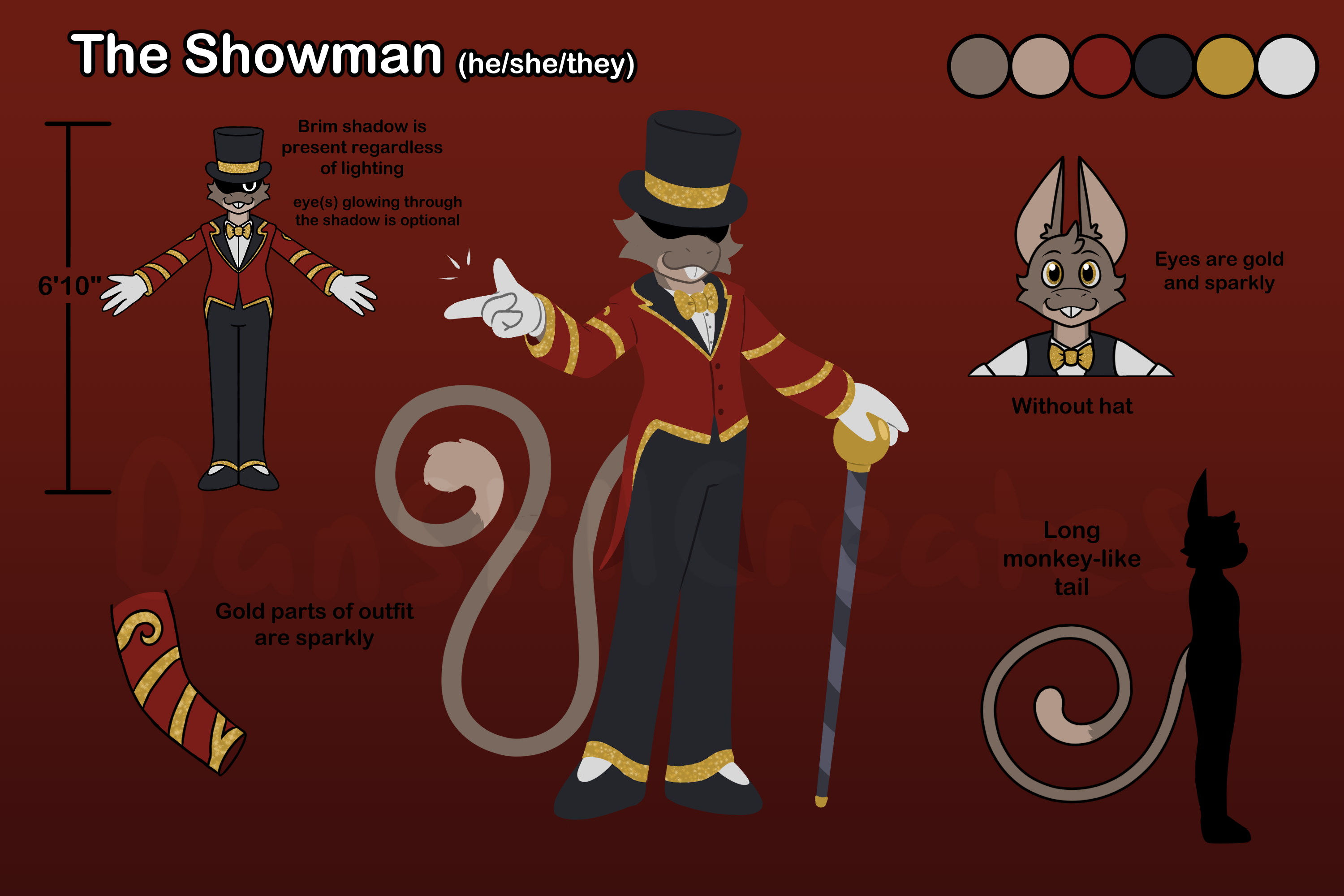 Reference Sheet - The Showman by @DanStillCreates – Sheezy.Art