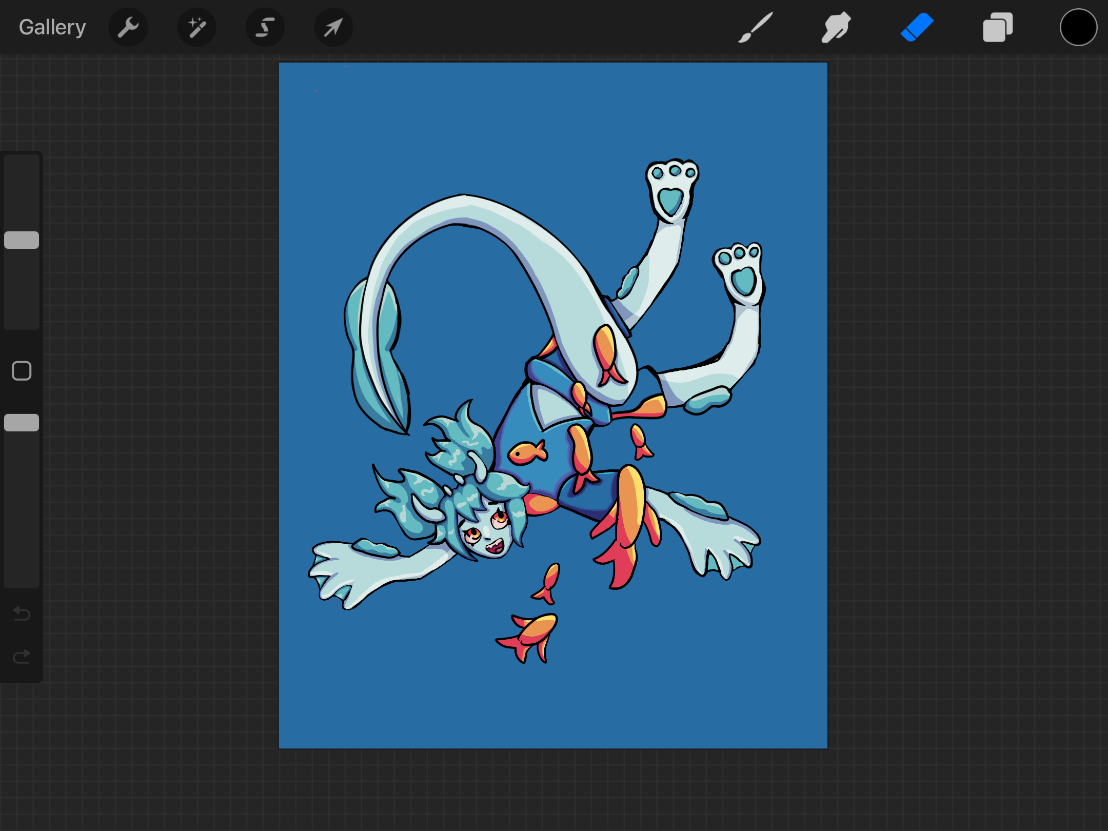 drawing fail, tried to make it work but the anatomy is off. will try ...