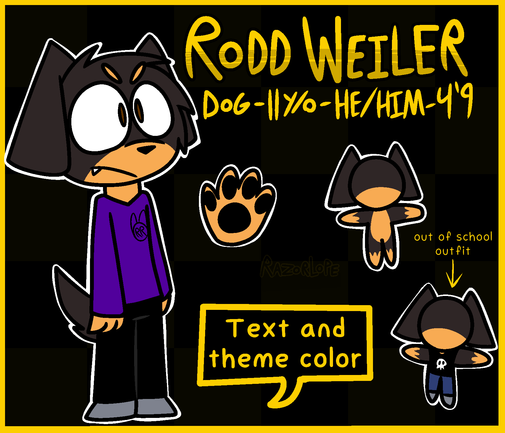 Rodd Weiler 2025 ref sheet by @RAZORLOPE – Sheezy.Art