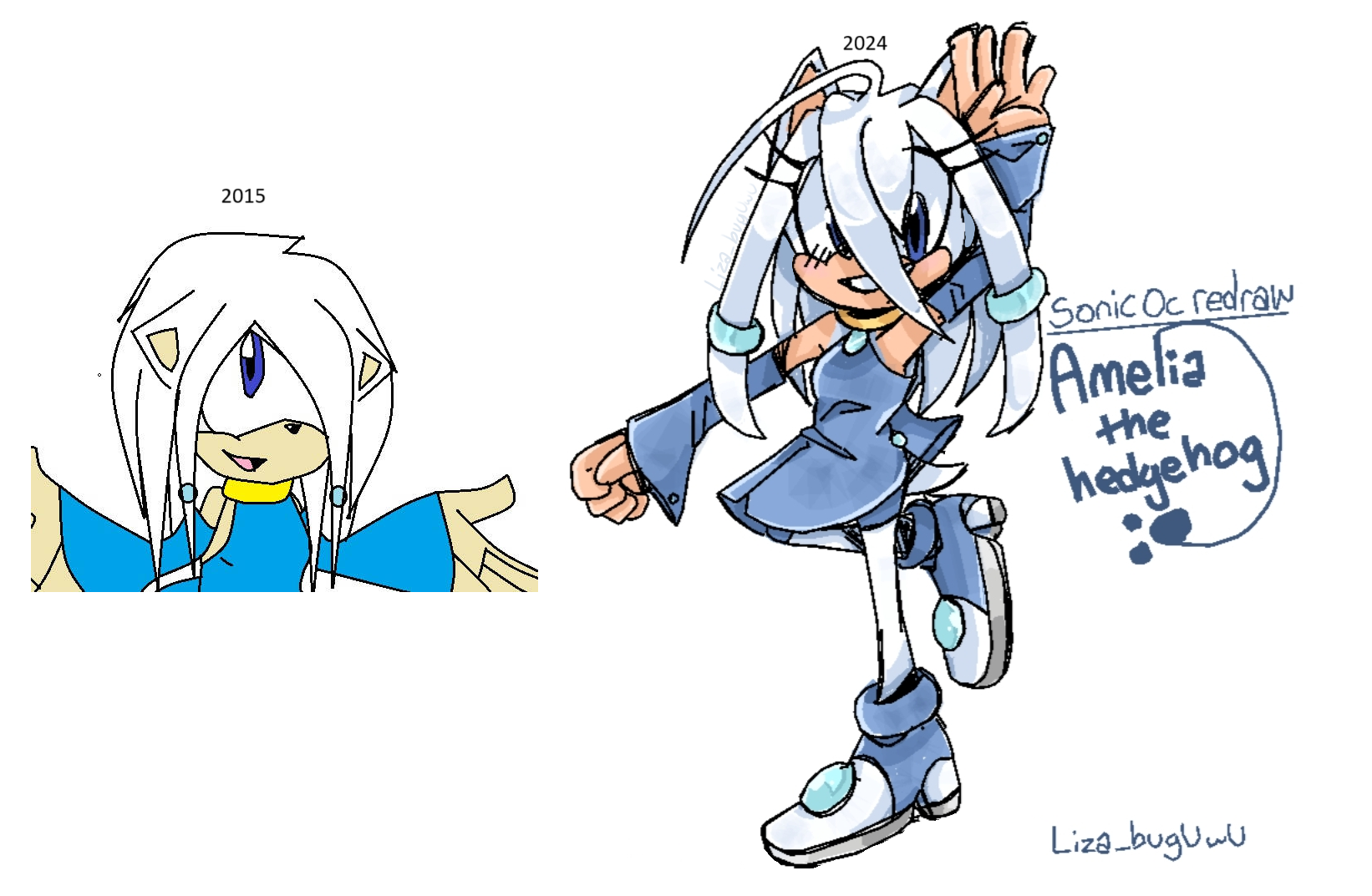 Amelia the hedgehog[oc redraw] by @Liza_buguwu – Sheezy.Art