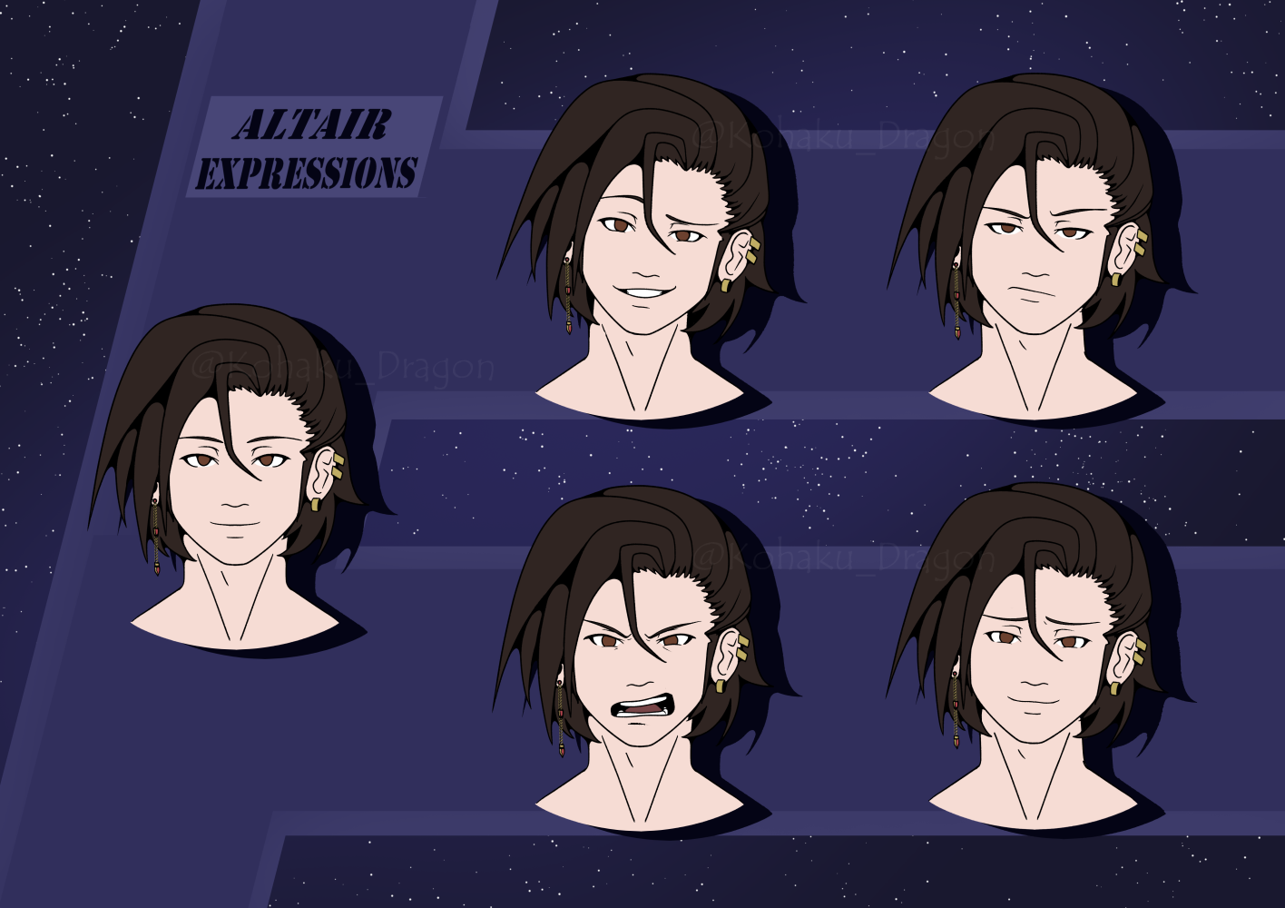 Altair's Expression Sheet by @Kohaku_Dragon – Sheezy.Art