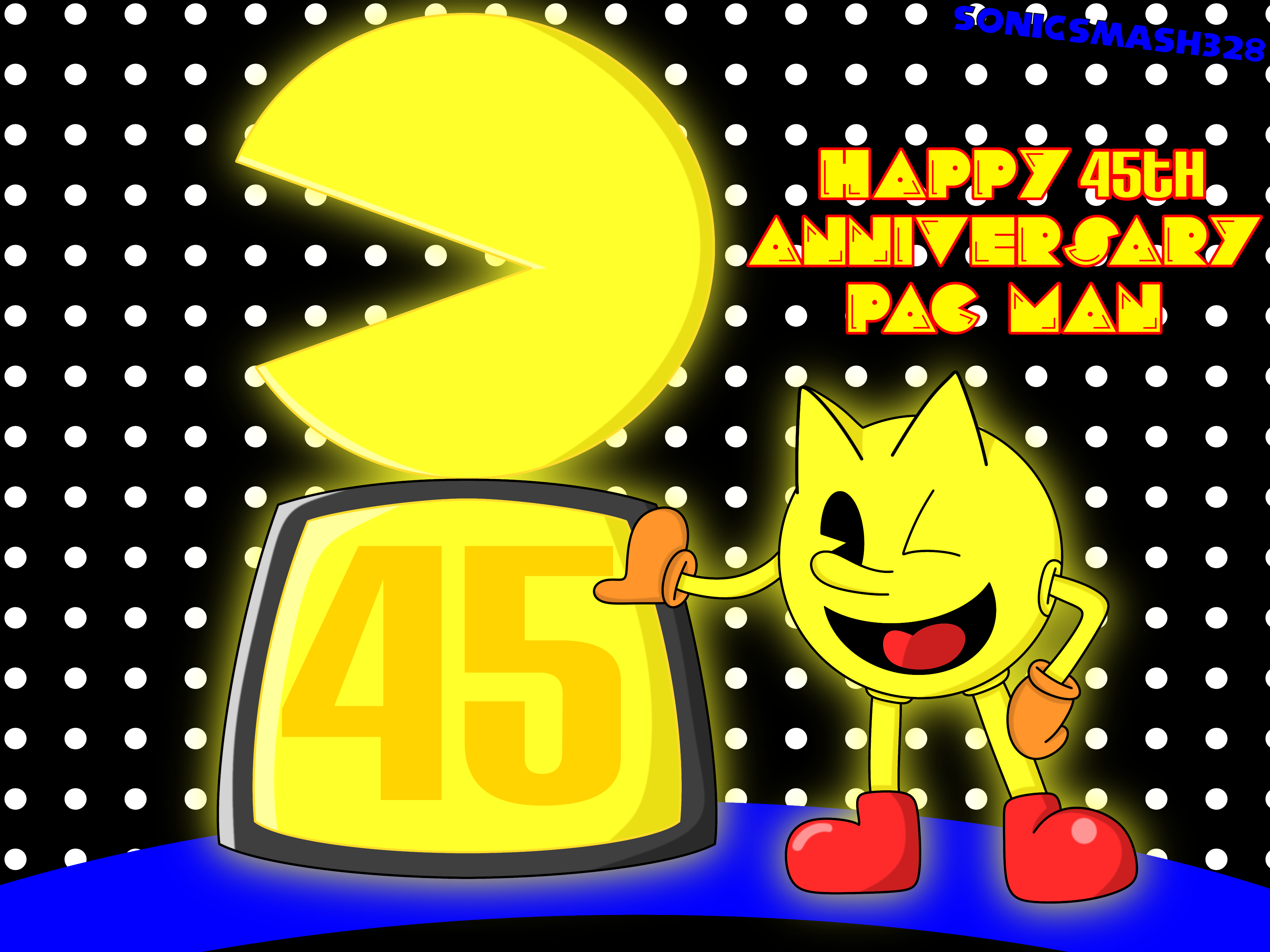 Pac-Man 45th Anniversary by @sonicsmash328 – Sheezy.Art