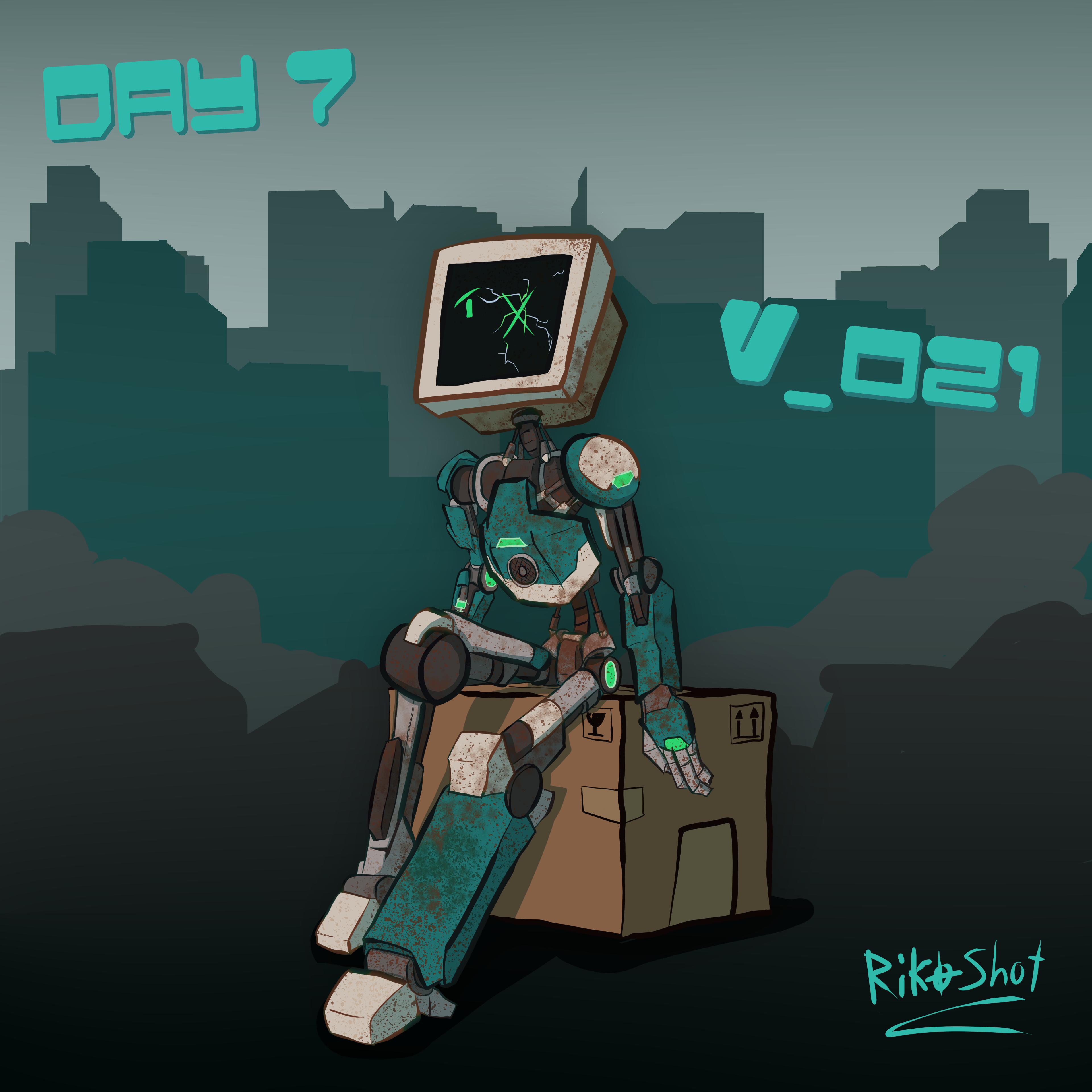 30 Day Charcter Design Challenge Day 7 | V_021 by @RikoShot – Sheezy.Art