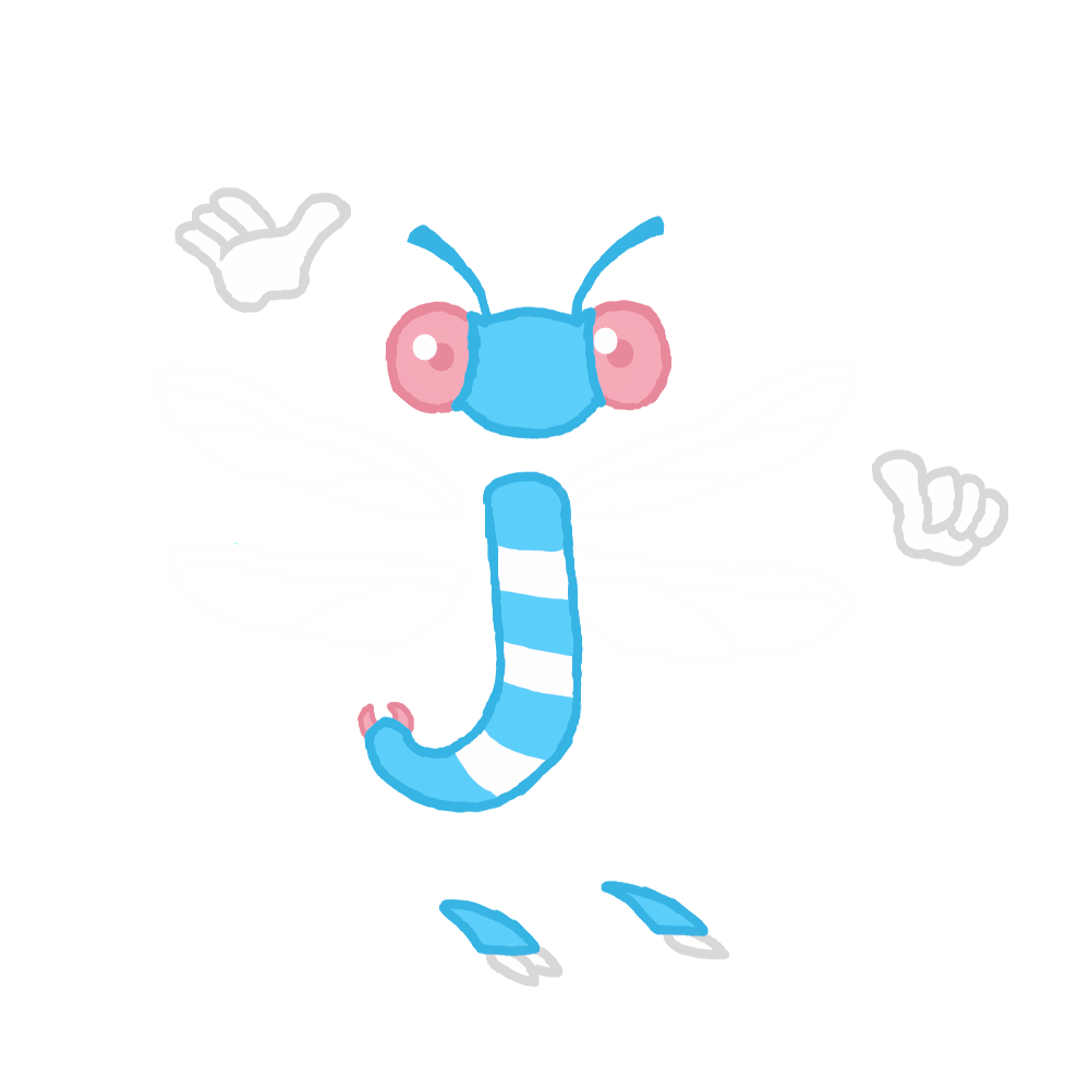 Pride Flag Adoptable: Trans Dragonfly by @bletherdaft – Sheezy.Art