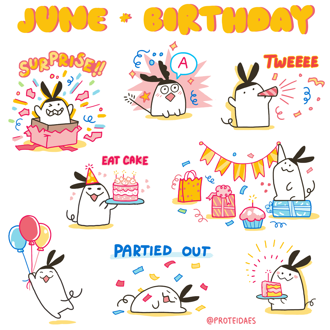 June - sticker sheet by @proteidaes – Sheezy.Art