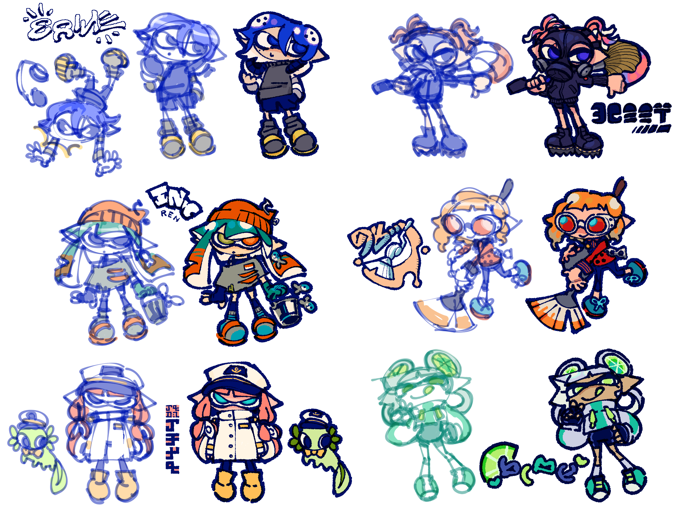 [af2025] splatoon chibi assortment by @seases – Sheezy.Art
