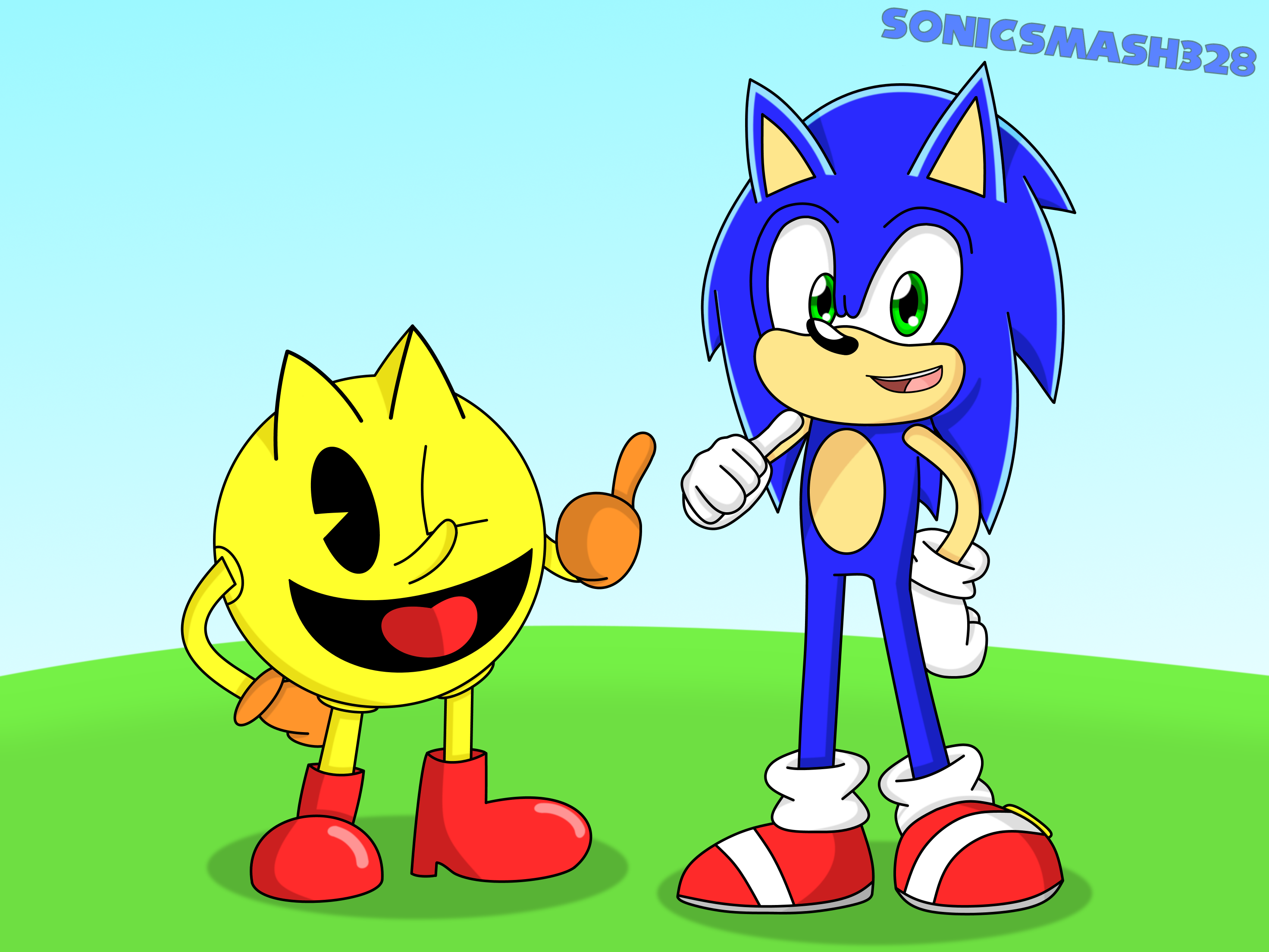 Sonic and Pac-Man by @sonicsmash328 – Sheezy.Art