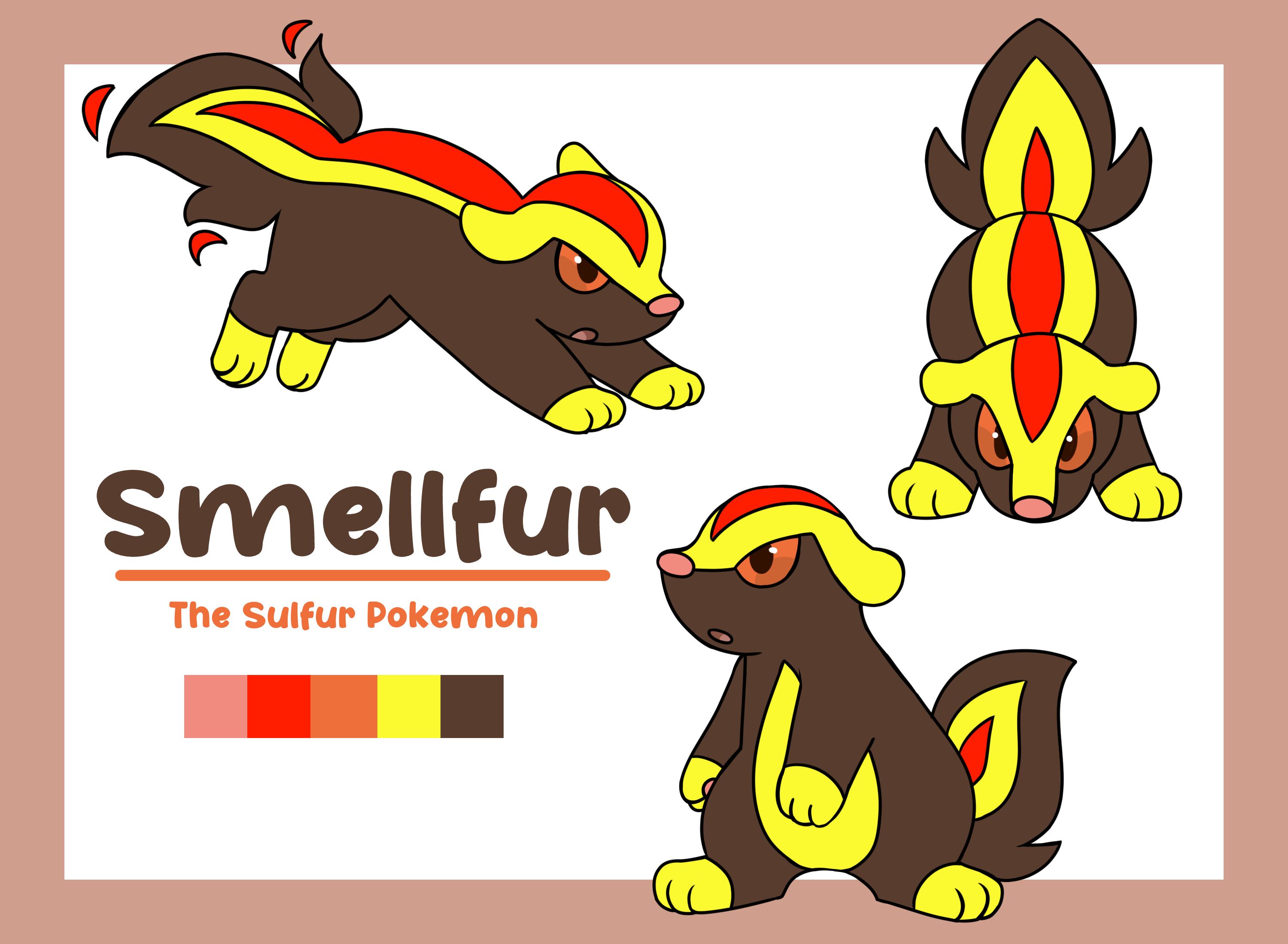 Fire Type Fakemon Starter: Smellfur by @madohomurat – Sheezy.Art