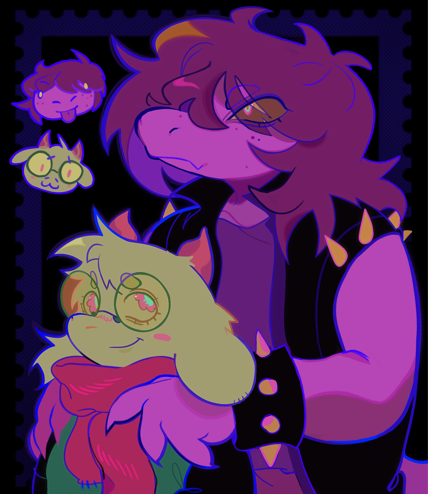 pee colored goat and purple lizard by @Webkinz – Sheezy.Art