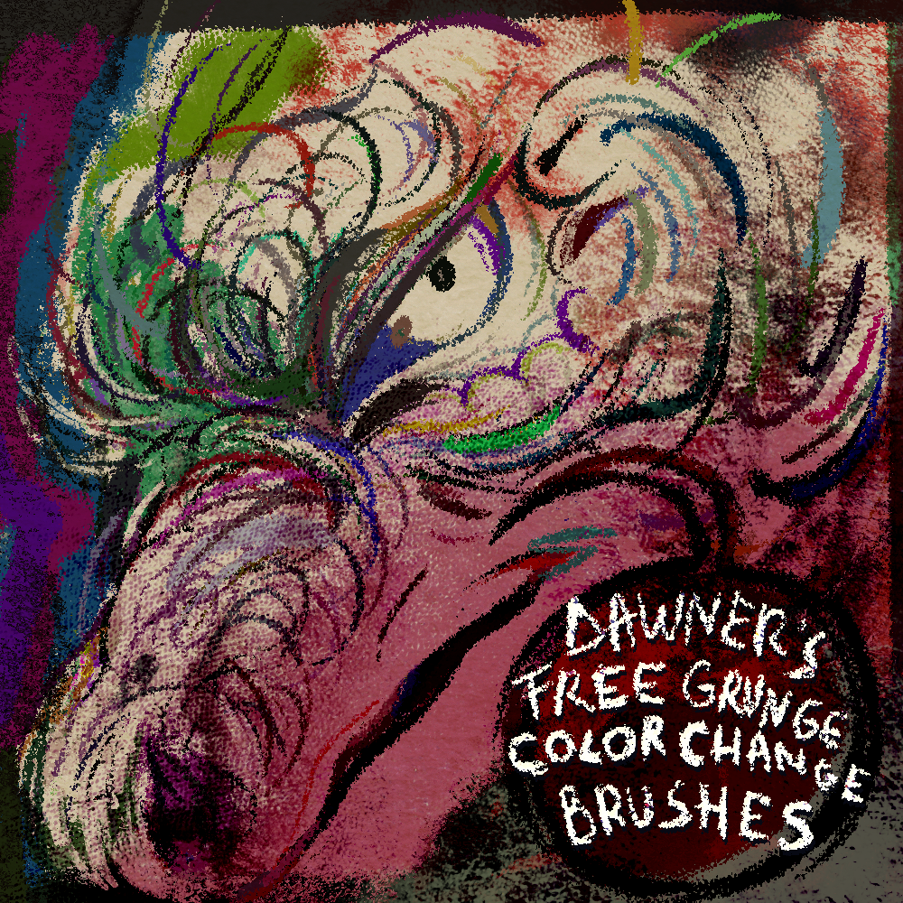 Procreate Free Grunge Color Change Brushes by @thedawner – Sheezy.Art