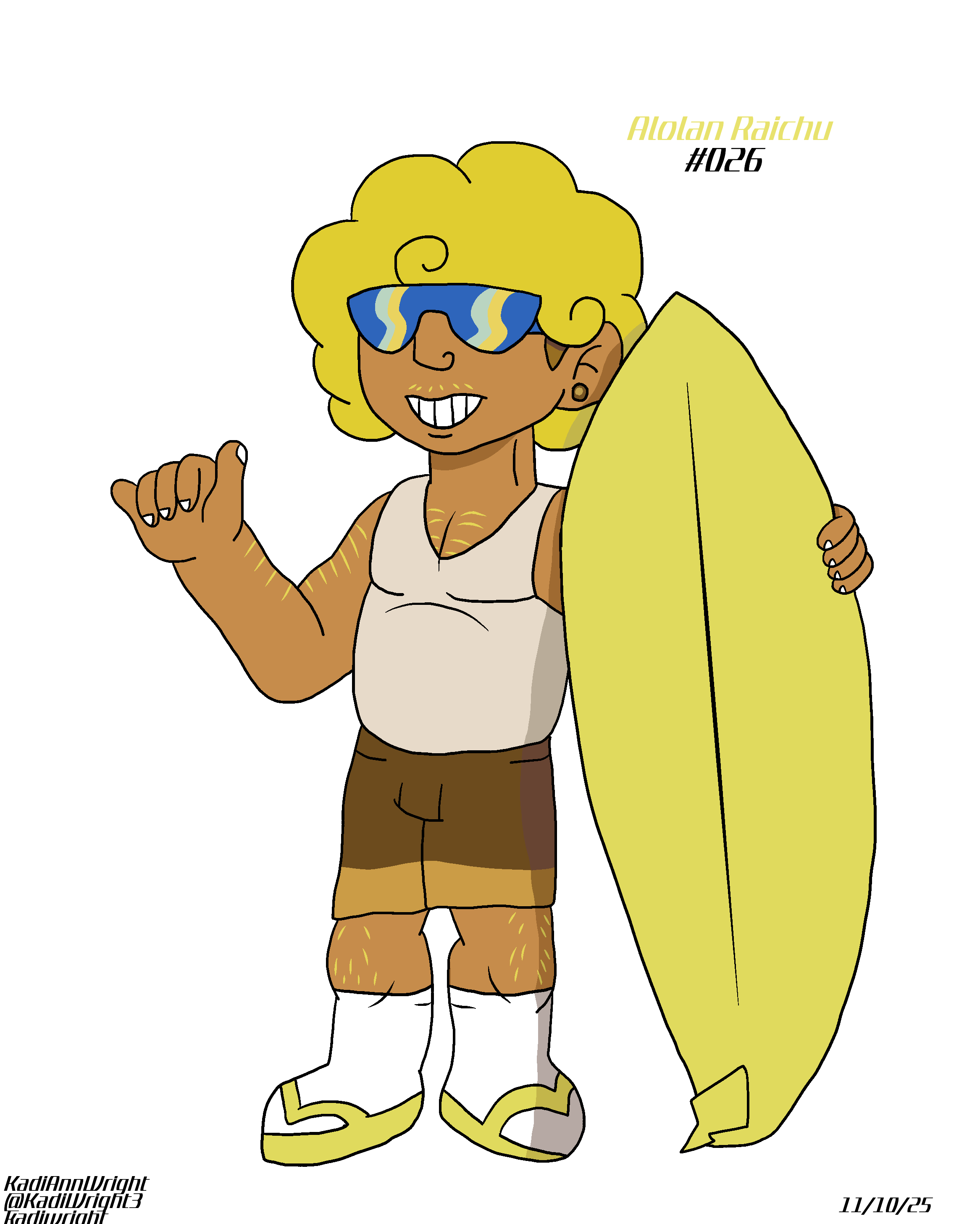 Humanized Raichu [Alolan form] by @KadiAnnWright – Sheezy.Art