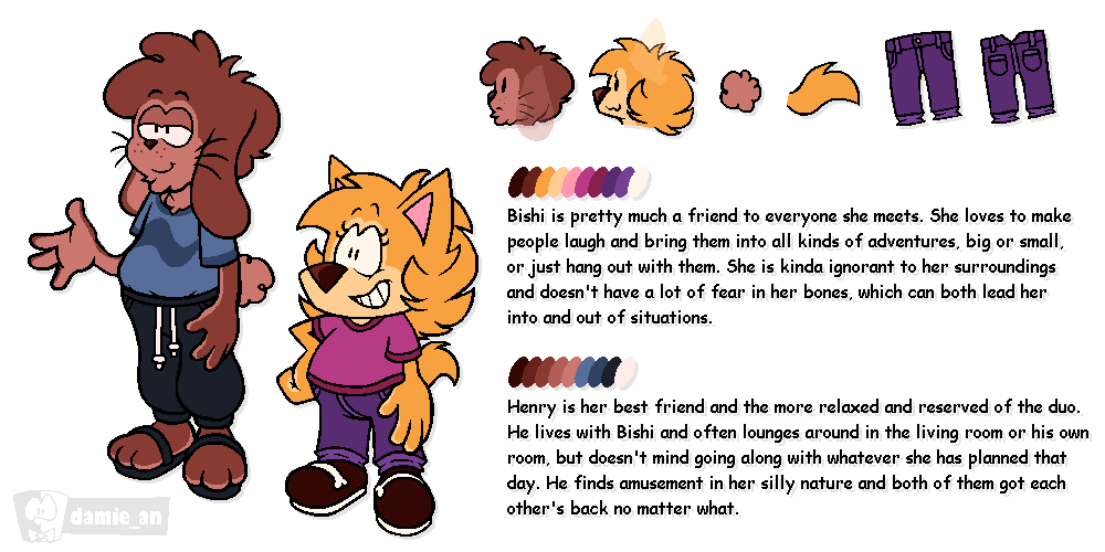 Bishi and Henry Reference Sheet by @damie_an – Sheezy.Art