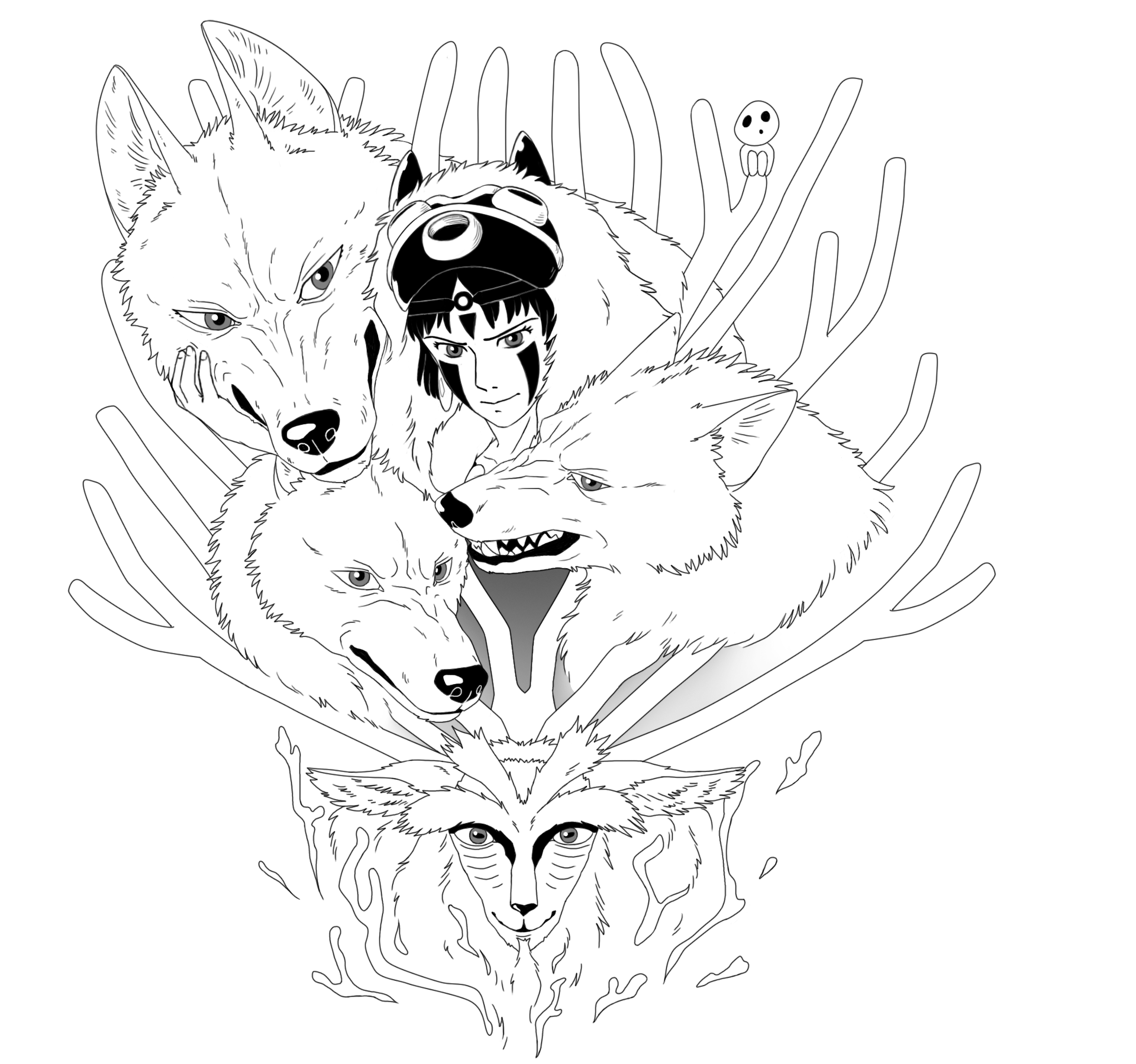 Princess Mononoke Tattoo by @yellowfr3ak – Sheezy.Art